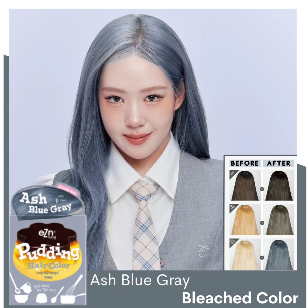 eZn Pudding Hair Color Ash blue gray – Glowy Skin Albania