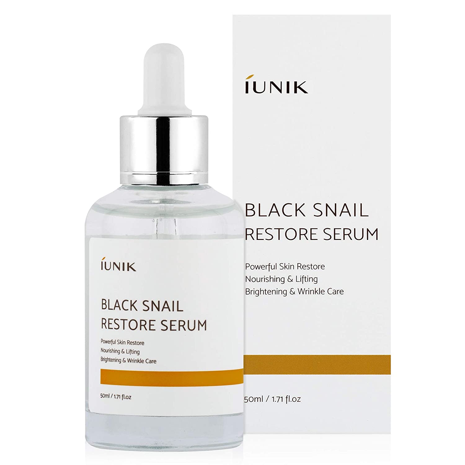 Iunik Black Snail Restore Serum 50ml – Glowy Skin Albania