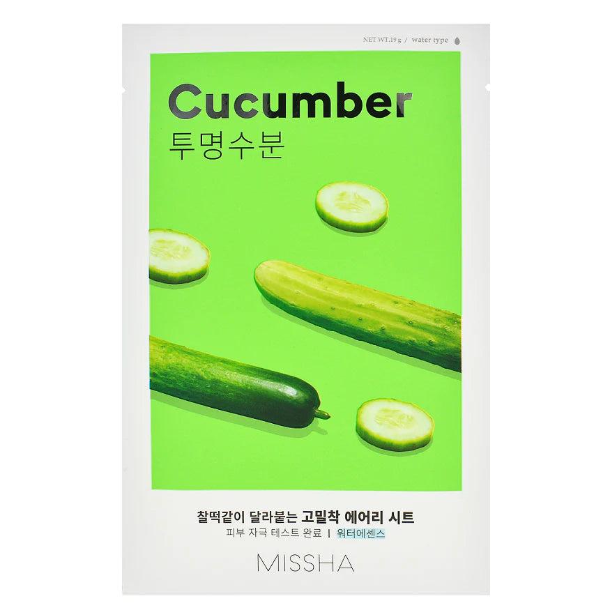 Missha AIry Fit Sheet Mask #Cucumber – Glowy Skin Albania