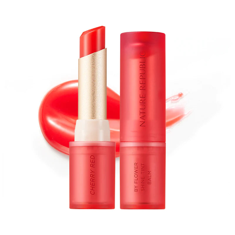 Nature republic By Flower Shine Tint Balm 02 Cherry Red – Glowy Skin ...